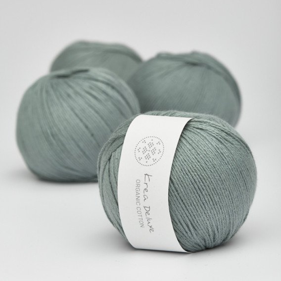 Organic cotton garn 50g nr. 41 Eucalyptus - Økologisk Bomuld garn 50g ...